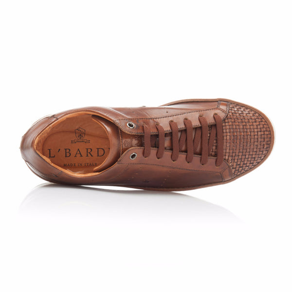 Walnut Hand Woven Leather Sneaker – L'bardi